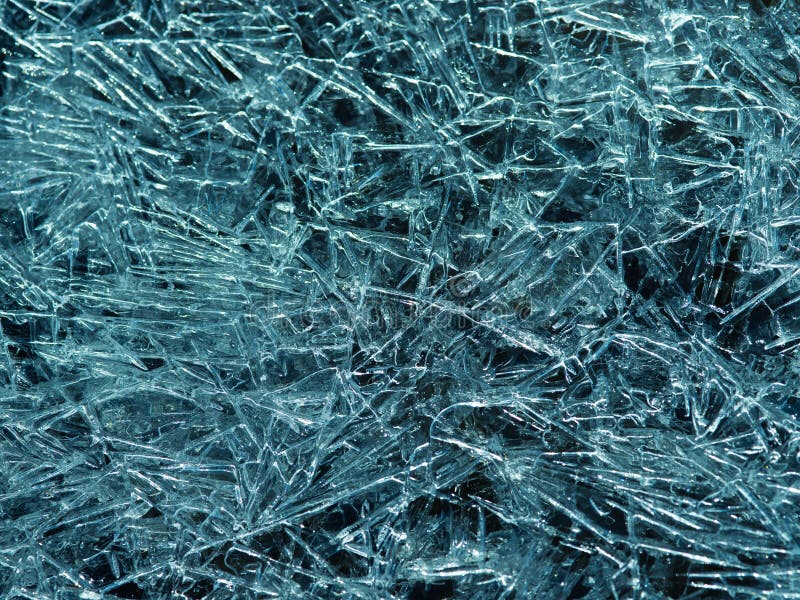 Small Pieces of Ice during a Big Frost on Glass Stock Image - Image of ...
