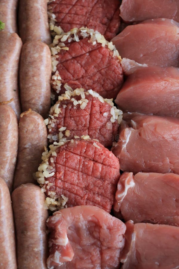 Small pieces of meat stock photo. Image of poultry, sausages - 75618200