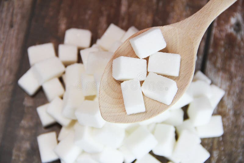 Small Pieces of White Sugar Cubes Stock Image - Image of candy, energy ...