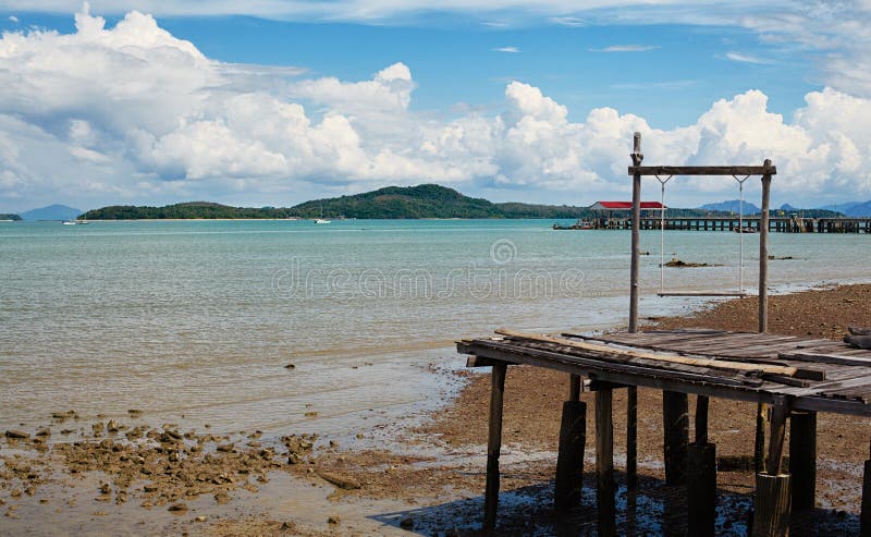 Small Pier stock photo. Image of coastline, lanta, bridge - 23487468