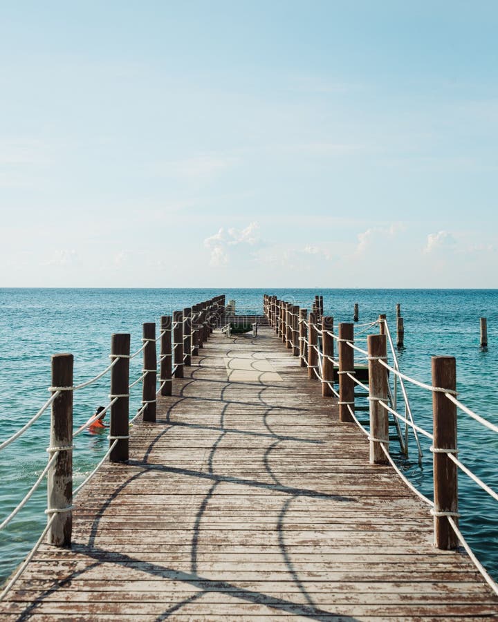 Small Pier in Cozumel, Mexico Stock Image - Image of vacation, nature ...