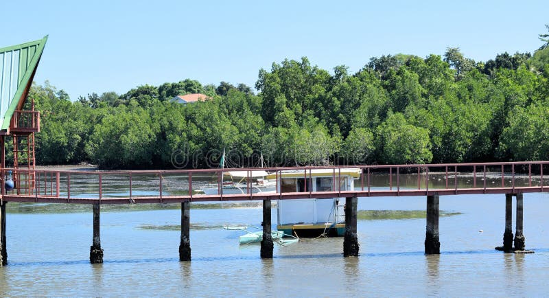 Small Pier on the Island of Palawan. Stock Image - Image of bridge ...