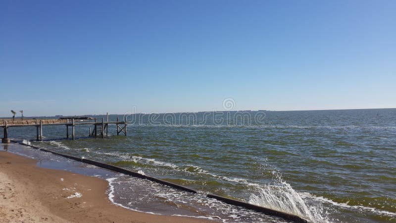 Small Pier stock image. Image of litle, surf, water, coast - 42928191