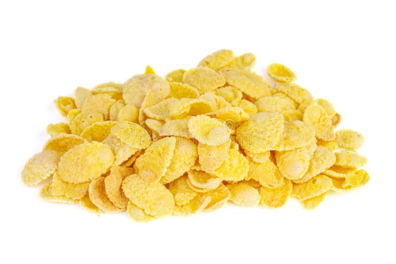 Small pile of corn flakes stock image. Image of crunchy - 163043599