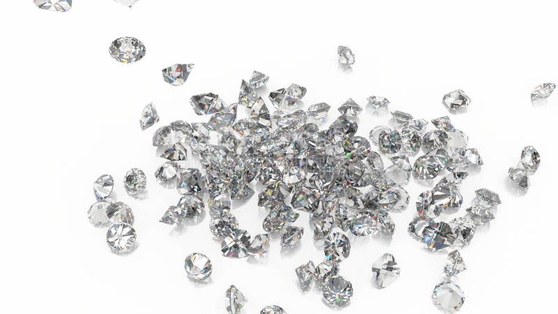 Small Pile of Diamonds Poured on the Table Stock Video - Video of carat ...