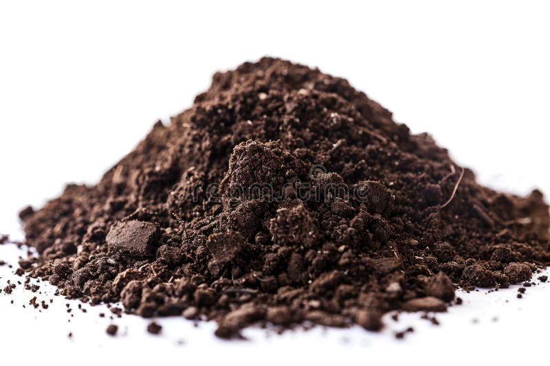 A Small Pile of Dirt Sits on a White Surface, Perfect for Representing ...