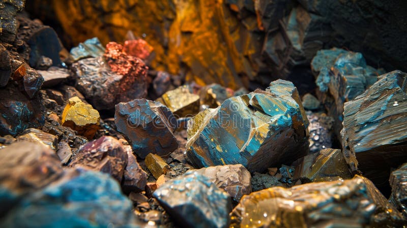 Small Pile of Minerals Extracted in a Rare Earth Mine Stock Photo ...