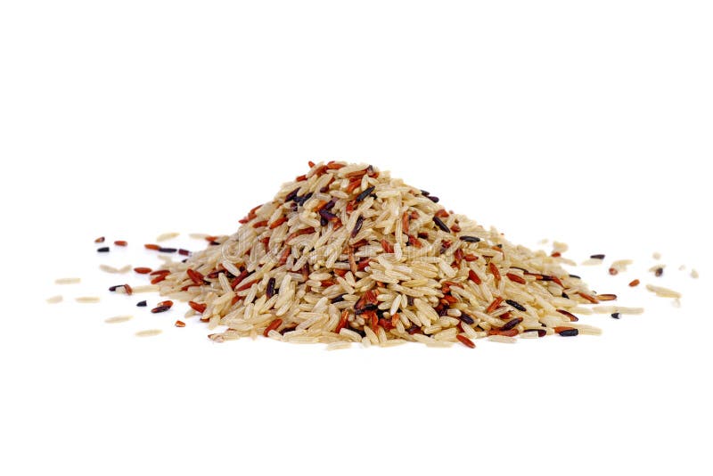 Small Pile of Rice Grains Different Breeds Stock Image - Image of ...
