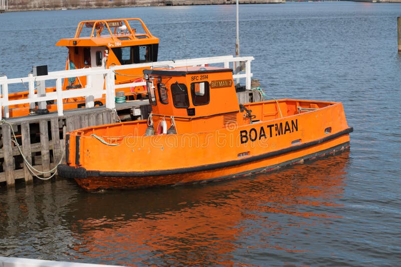 A small pilot s boat.. editorial stock image. Image of commercial ...