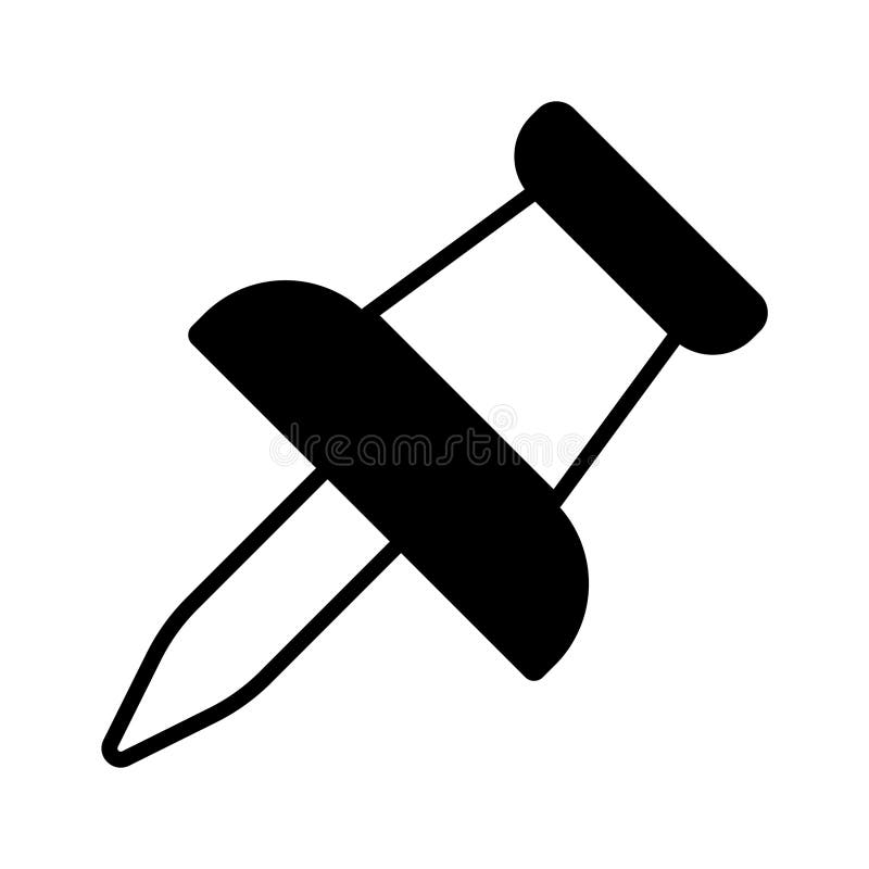 A Small Pin with a Flat, Wide Head, Used To Attach Papers or Documents ...