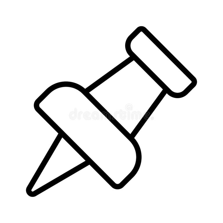 Thumbtack stock vector. Illustration of supplies, stationery - 330953784