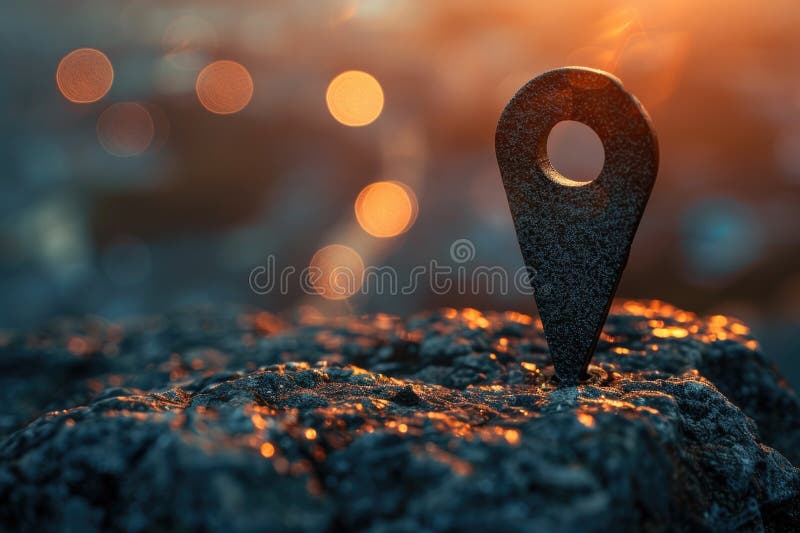 A Small Pin Sits Atop a Rock in a Natural Setting Stock Image - Image ...