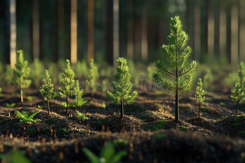 Small pine tree in forest stock photo. Image of wilderness - 378747880