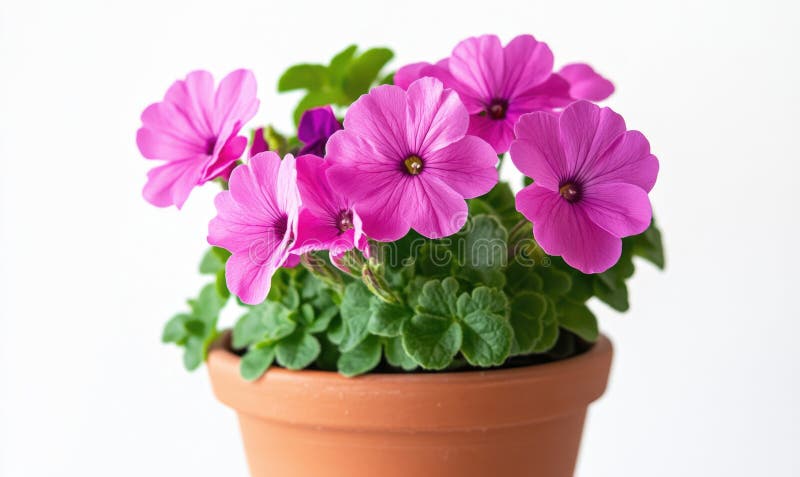 A Small Pink Flower Pot with a Pink Flower in it Stock Photo - Image of ...