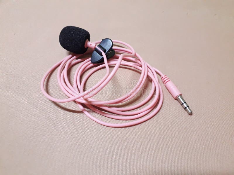 Small pink microphone stock image. Image of type, textile - 253648447