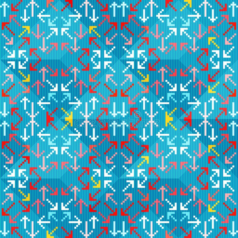 Small Pixels Abstract Geometric Seamless Pattern Illustration Stock ...