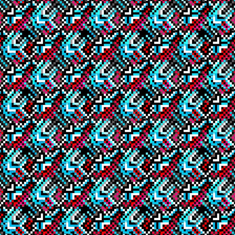 Small Pixels Abstract Geometric Seamless Pattern Vector Illustration ...
