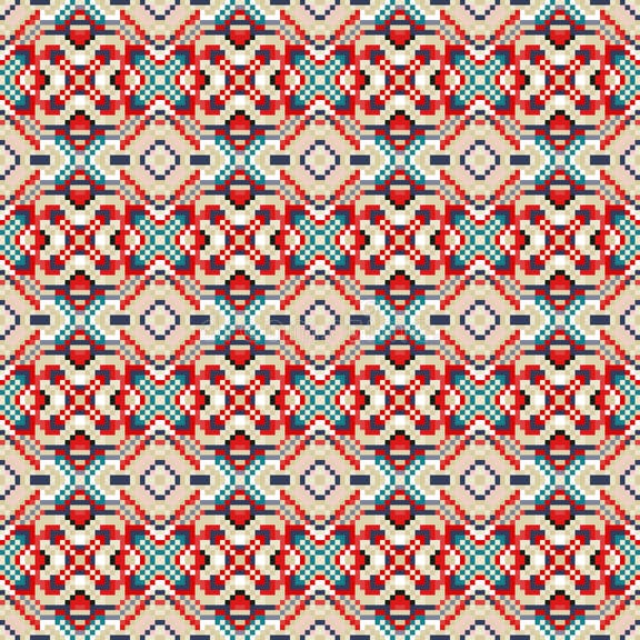 Small Pixels Colored Geometric Background Seamless Pattern Illustration ...