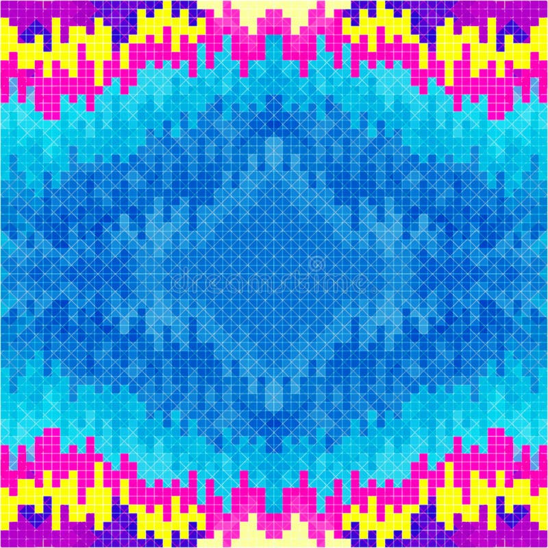 Small Pixels Psychedelic Colored Geometric Background Stock Vector ...