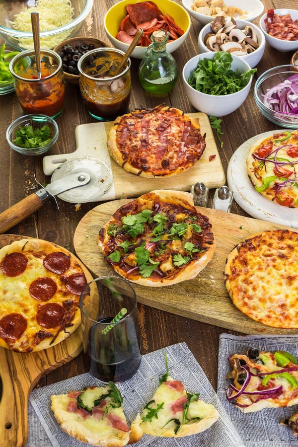 Small pizzas stock image. Image of individual, premium - 88436609