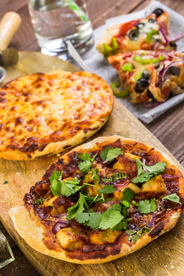 Small pizzas stock photo. Image of individual, vegetable - 88441582
