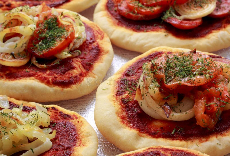 Small pizzas stock image. Image of drink, baked, pizza - 25937631