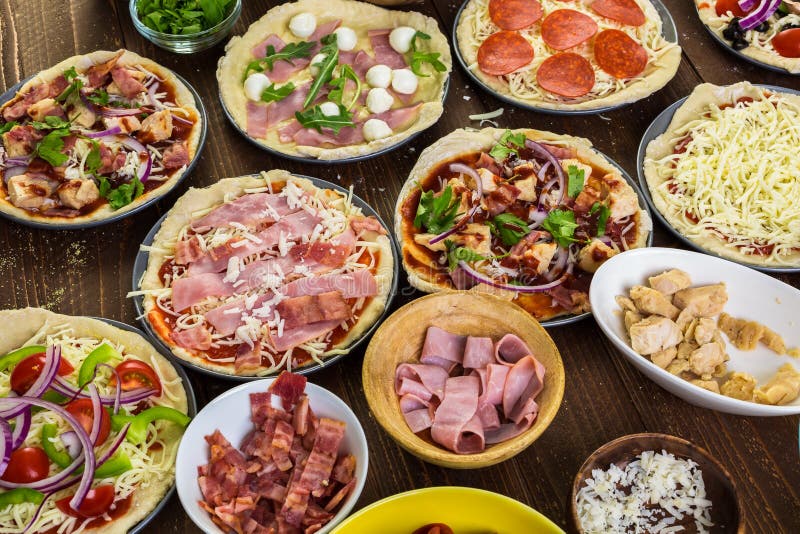Small pizzas stock photo. Image of pizza, food, premium - 88440212