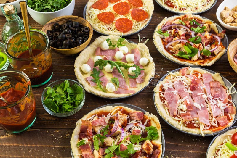 Small pizzas stock image. Image of heritage, fancy, preparing - 88440279