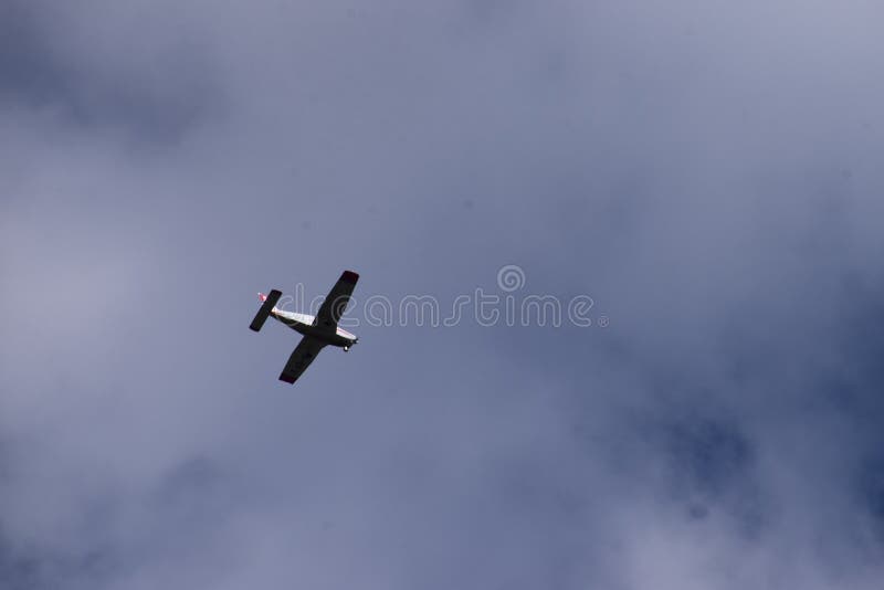 Smal plane in the sky stock photo. Image of aerobatics - 237067682