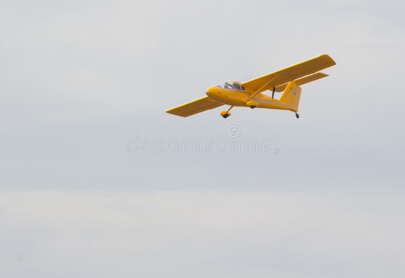 Small plane in the air. stock image. Image of pilot, technology - 59466545