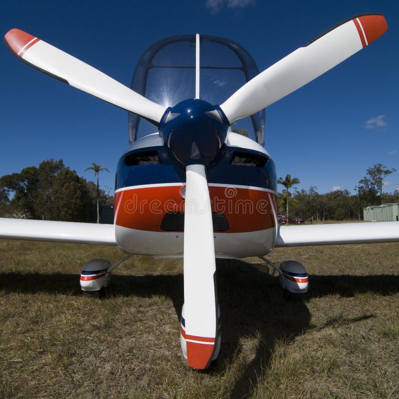 Small Plane with Big Propeller Stock Photo - Image of small, airplane ...
