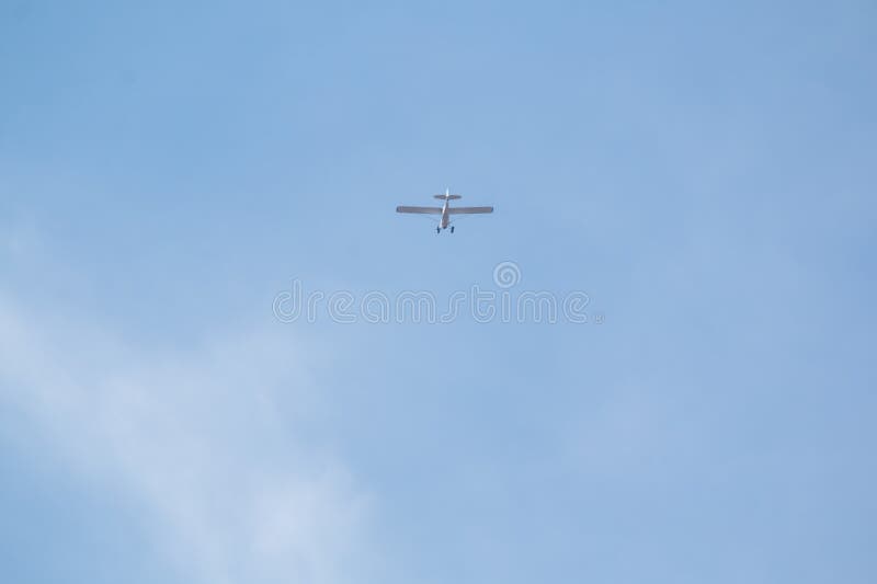 A small plane in flight stock image. Image of small - 341948425
