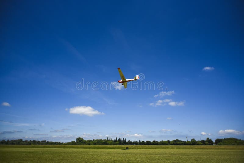 Small Plane Flying on the Blue Sky. Poland Editorial Stock Image ...