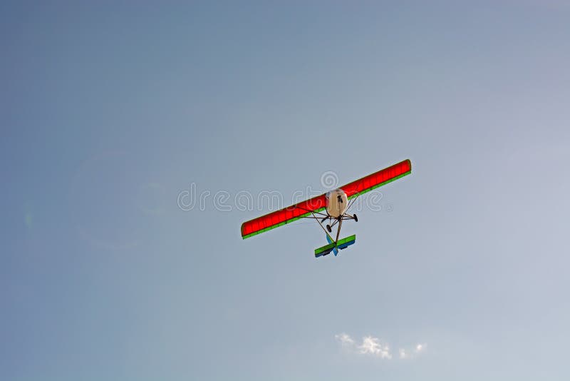 A small plane is flying stock image. Image of flight - 179518231