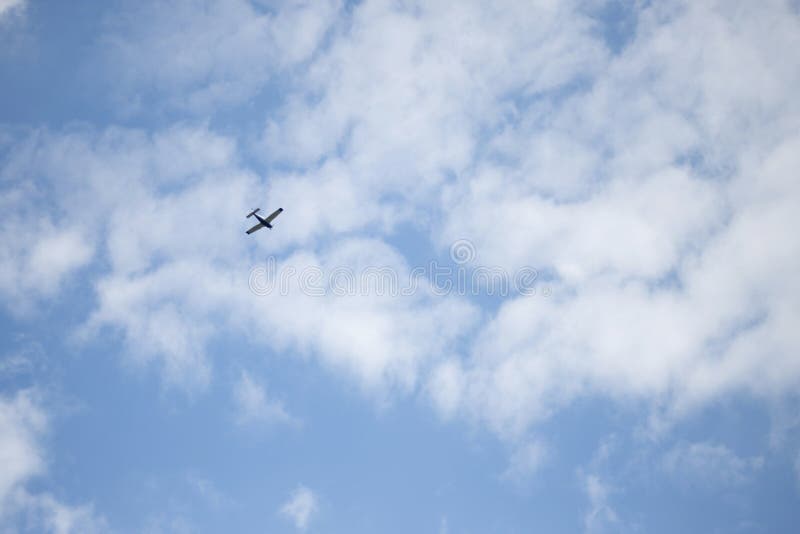 Small Plane Flying Over Head Stock Photo - Image of plane, head: 76662906