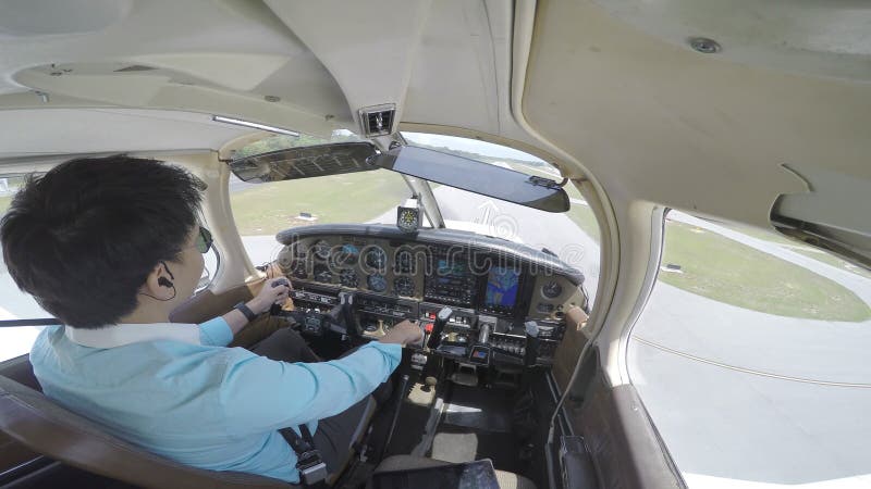 Small Plane Landing from Cockpit Stock Footage - Video of plane, inside ...