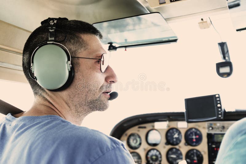Small Plane Pilot stock photo. Image of flying, cessna - 31291050