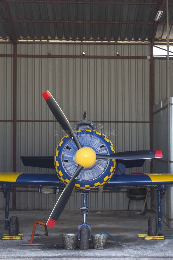 Small Plane with Two Cubes on the Wheel Stock Photo - Image of sports ...