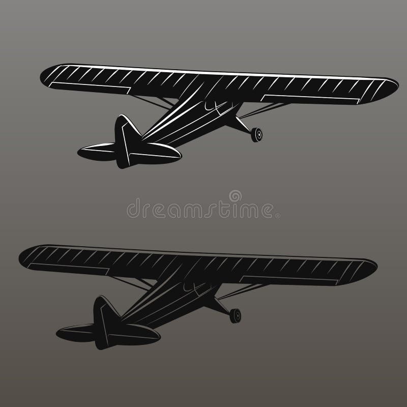 Small Plane Vector Illustration. Single Engine Propelled Aircraft Stock ...