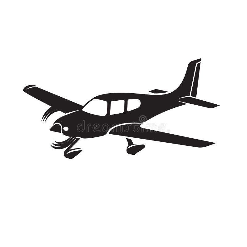Small Plane Vector Illustration. Single Engine Propelled Passenger ...