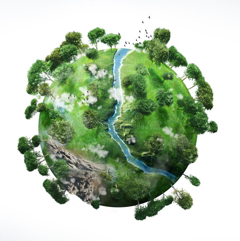 Small green planet stock illustration. Illustration of green - 28761545