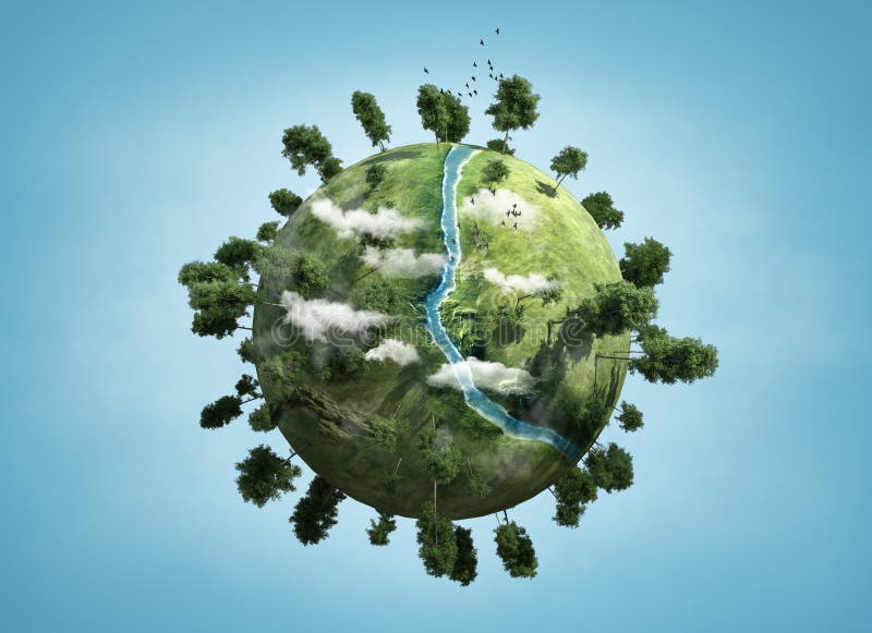 Small planet stock illustration. Illustration of land - 16931352