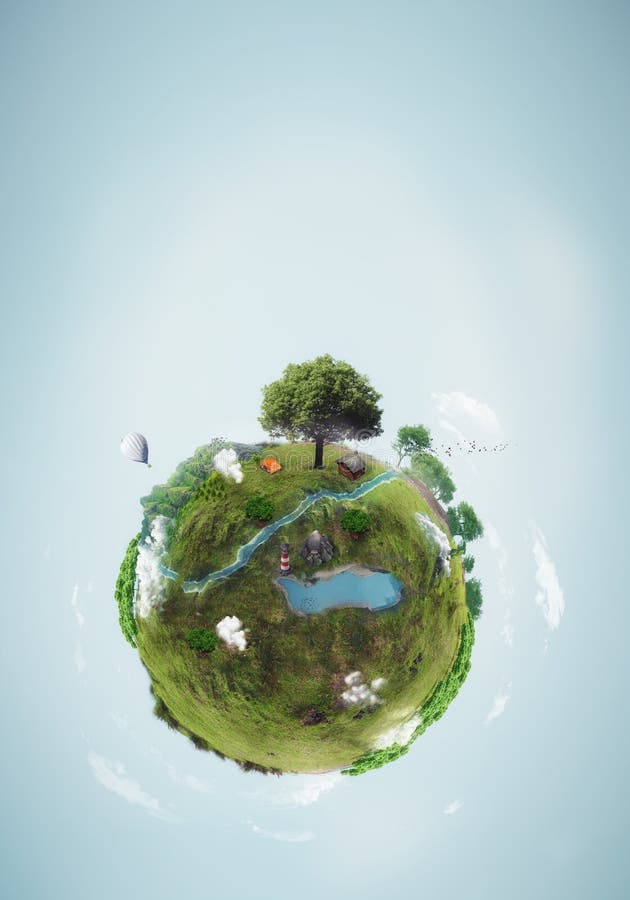 Small planet stock illustration. Illustration of land - 16931352