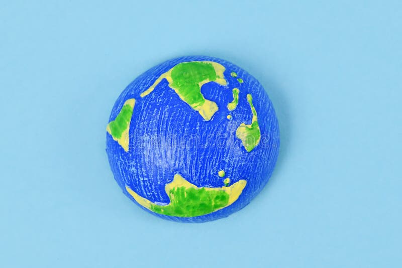 Small planet earth model stock photo. Image of background - 251270332