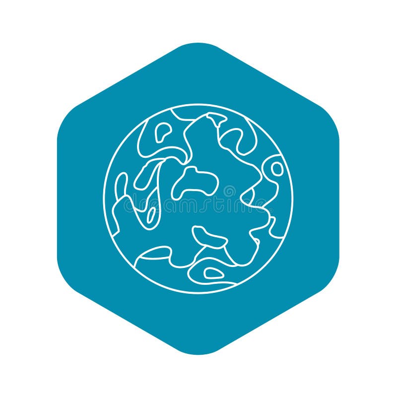 Small Planet Icon, Outline Style Stock Vector - Illustration of outline ...