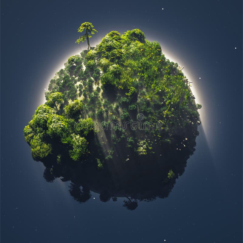 Green planet stock illustration. Illustration of trees - 41144024
