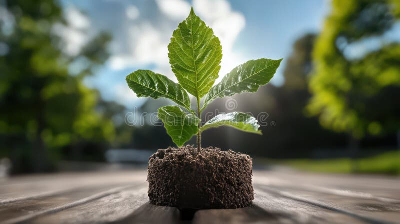 A Small Plant Emerges from a Tiny Patch of Soil, Showcasing Nature S ...