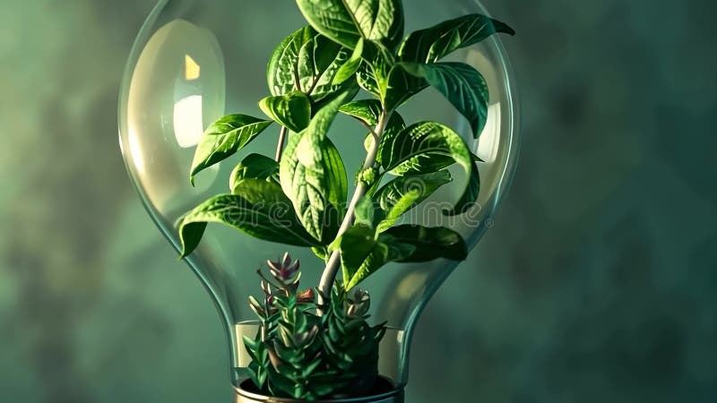 Plant is Growing Inside a Light Bulb Stock Footage - Video of concept ...