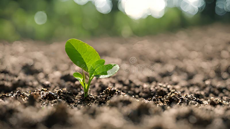 Small Plant is Seen Sprouting Out of Ground Stock Footage - Video of ...