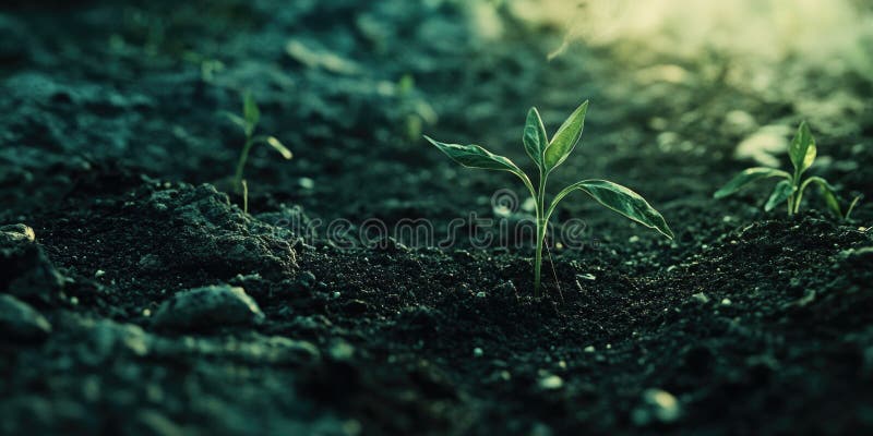 Small Plant Sprouting Ground Stock Photo - Image of life, soil: 380055670